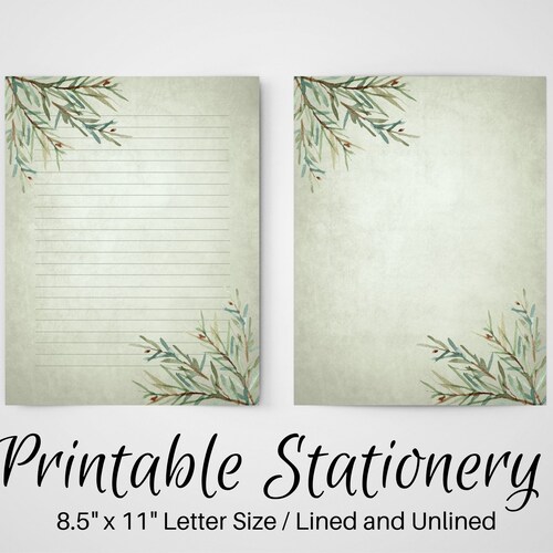 Printable Christmas Stationery Paper Vintage Christmas Writing - Etsy