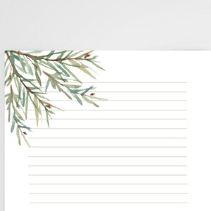 PRINTABLE Notes, Christmas Letter Writing Paper, 8.5x11, Unlined ...