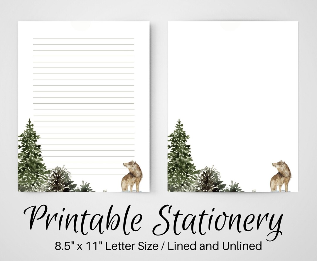 PRINTABLE Notes, Christmas Letter Writing Paper, 8.5x11, Unlined ...