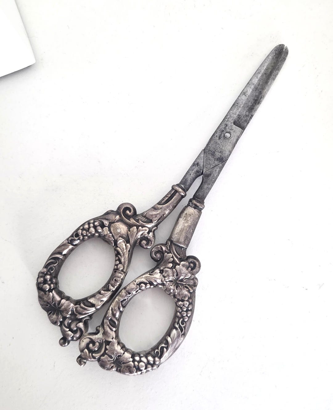 Sterling Silver Scissors With Floral Handle - Etsy