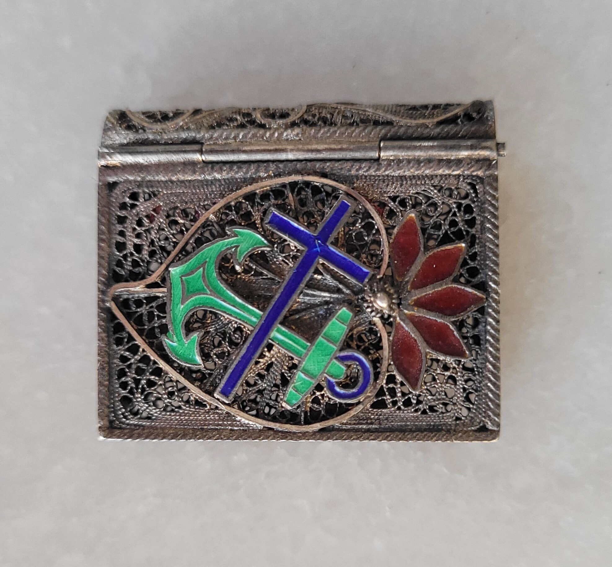 Vintage Antique Sterling Silver Book Box - Etsy