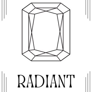 Radiant Cut Diamond Digital Download, Image, Picture, Poster - Etsy