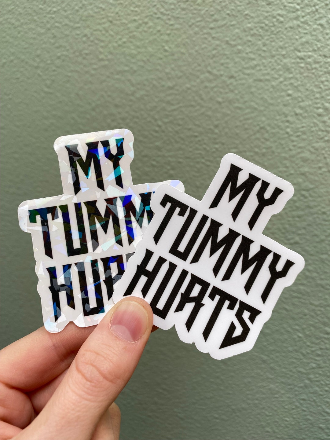My Tummy Hurts Metal Font Sticker - Etsy
