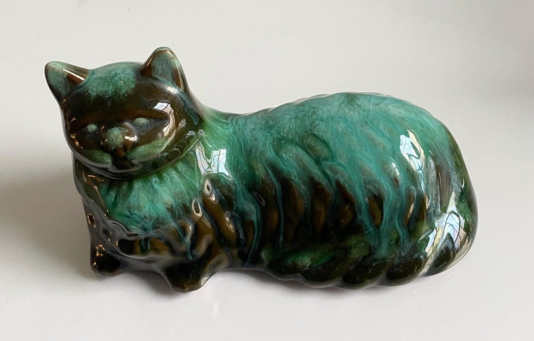 Vintage Retro Blue Mountain Pottery Ceramic Long Haired Cat - Etsy