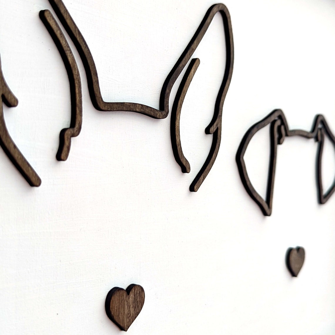 Custom Dog Ear Wall Art Personalized Dog Ear Outlines Pet - Etsy