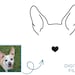 Custom Dog Ear DIGITAL FILE, Minimalist Pet Art, Dog Ear Outlines ...
