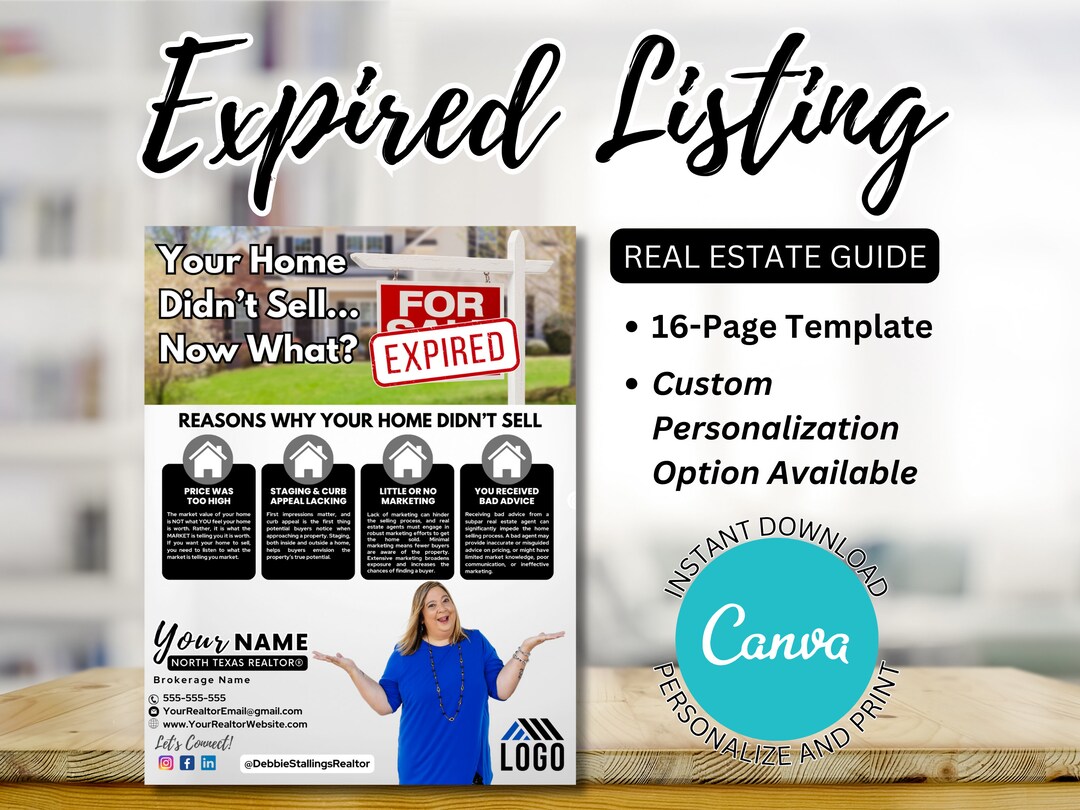 Expired Real Estate Guide, Expired Packet, Expired Listing, Home Sellers Guide, Realtor Guide ...