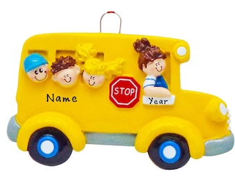 School Bus Ornament Ceramic Porcelain Holiday Ornament - Etsy