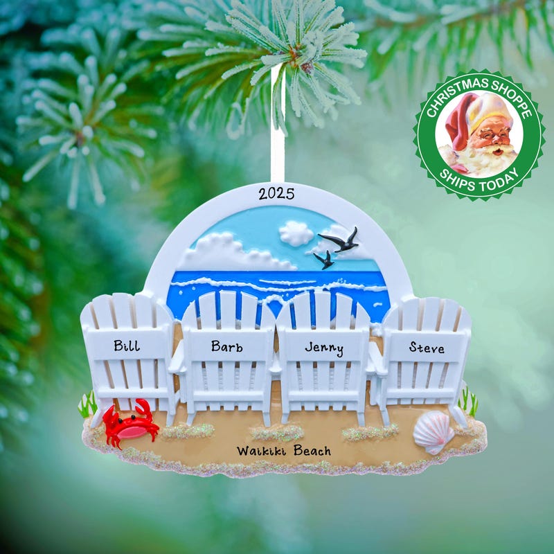 Blue Beach House Ornament - Etsy