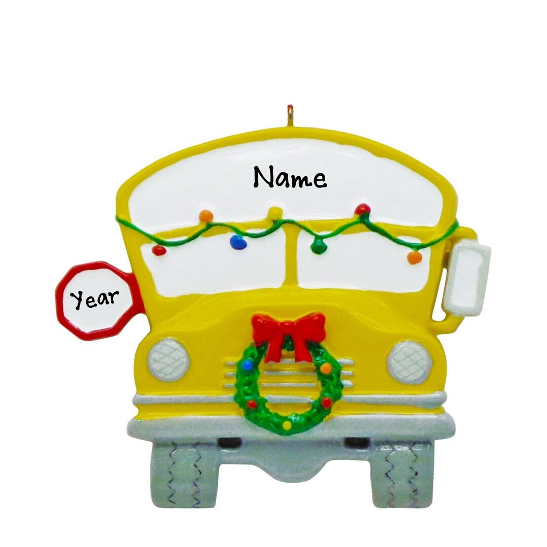 School Bus Ornament - Personalized Ornaments for Kids First Day Back to ...