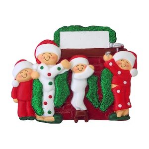 Family Hanging Christmas Stockings Family of 4 Christmas Ornament ...