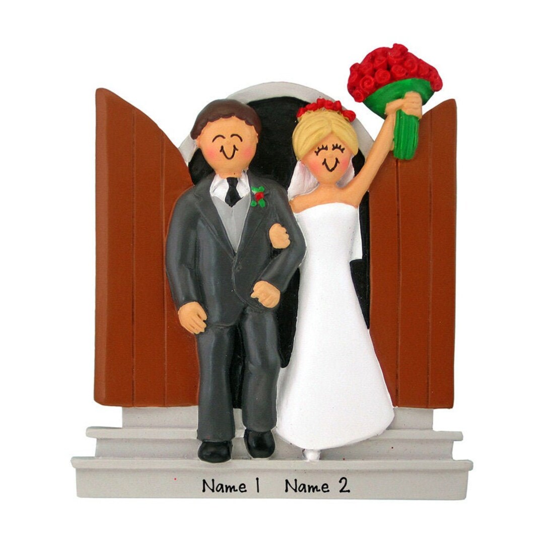 Wedding Couple Christmas Ornament T For Newlyweds First Etsy