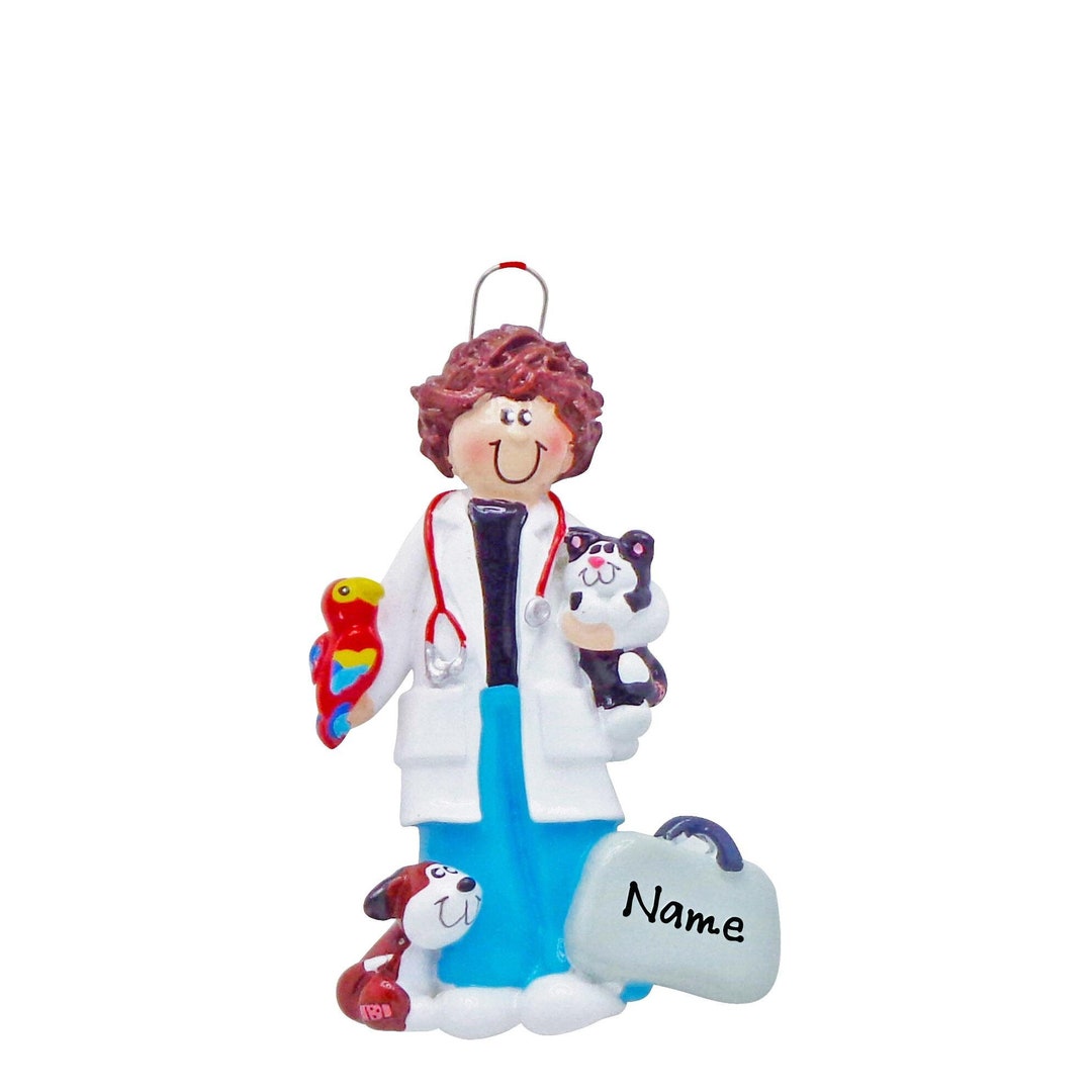 Veterinarian Christmas Ornament / Personalized Female Veterinarian ...