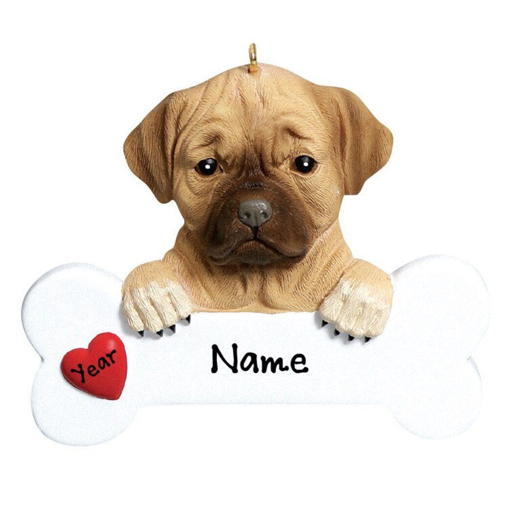 Personalized Puggle Christmas Ornament 2026 – Custom Puggle Dog ...