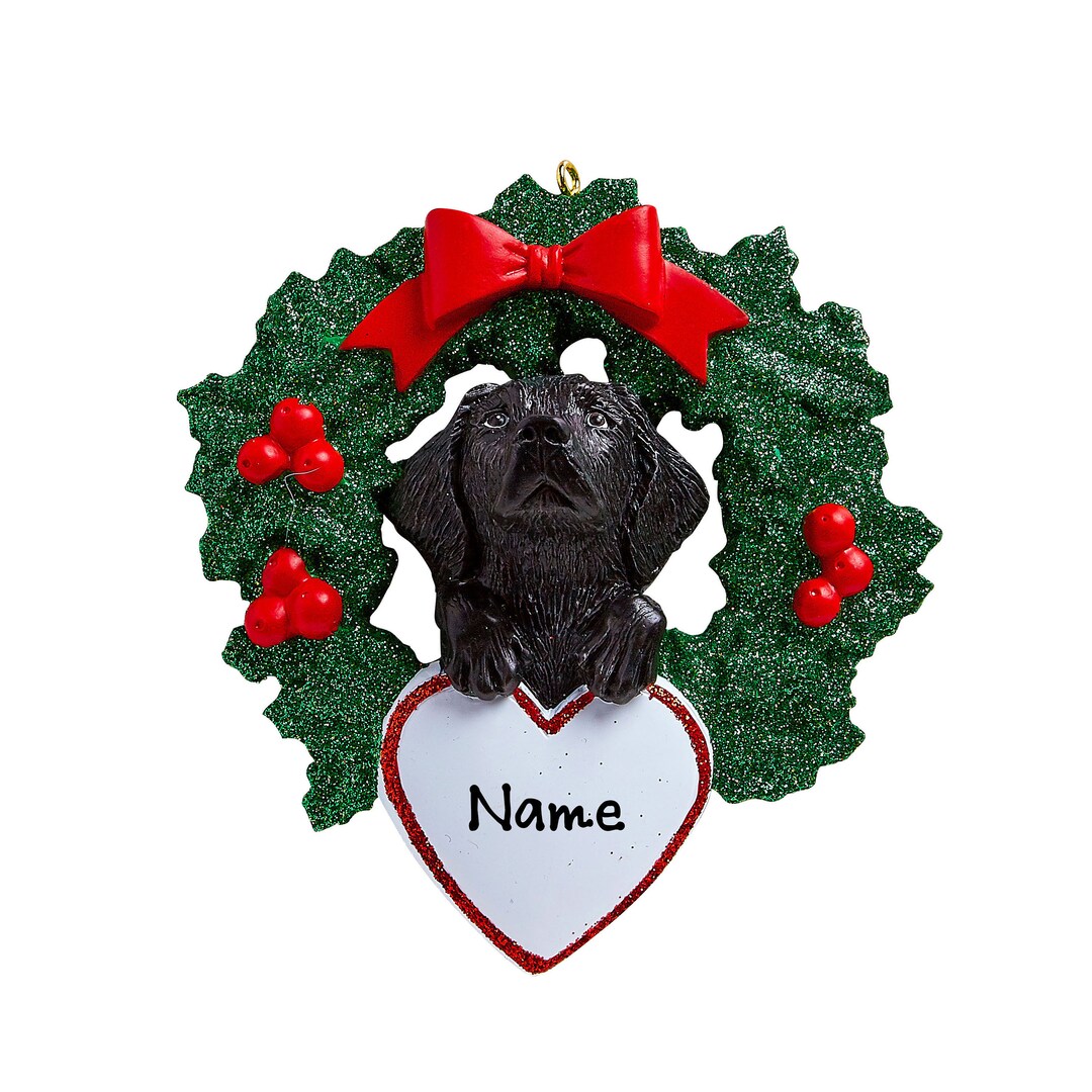 Black Labrador Christmas Ornament - Personalized Dog Lover Ornament ...