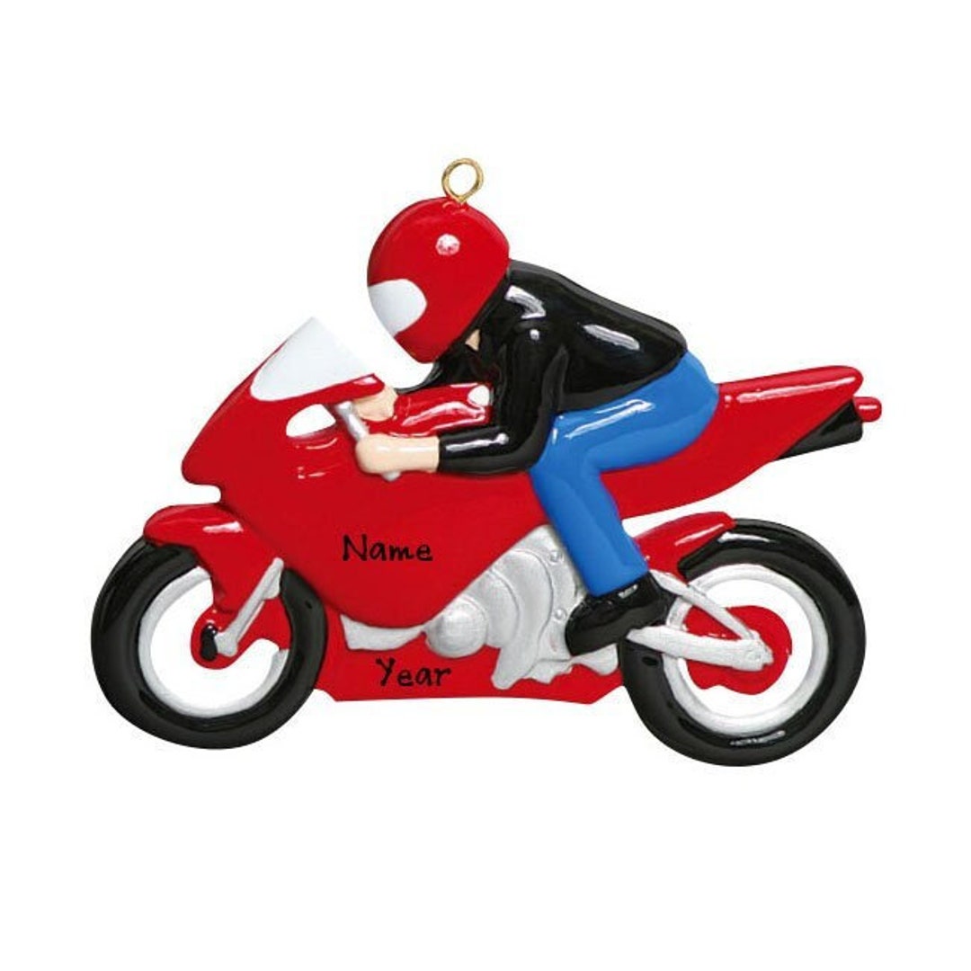 Motorcycle Ornament - Personalized Motorcycle Christmas Ornament ...
