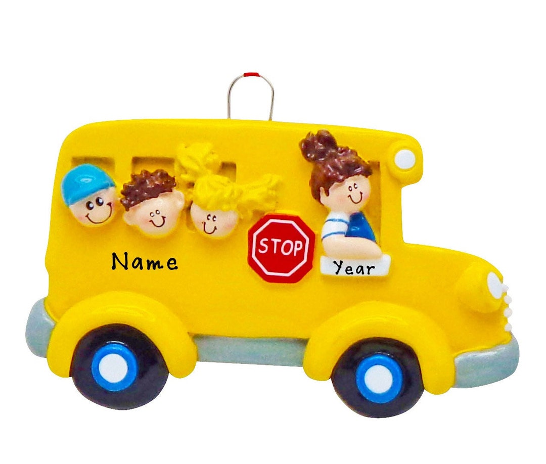 School Bus Ornament Personalized School Bus Kids First Day Back to ...