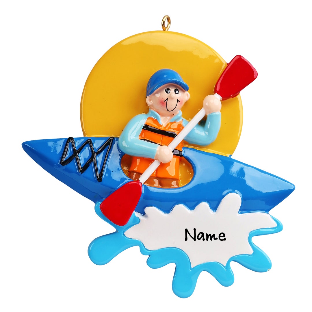 Kayak Ornament - Personalized Kayaking Christmas Ornament for Canoeing ...