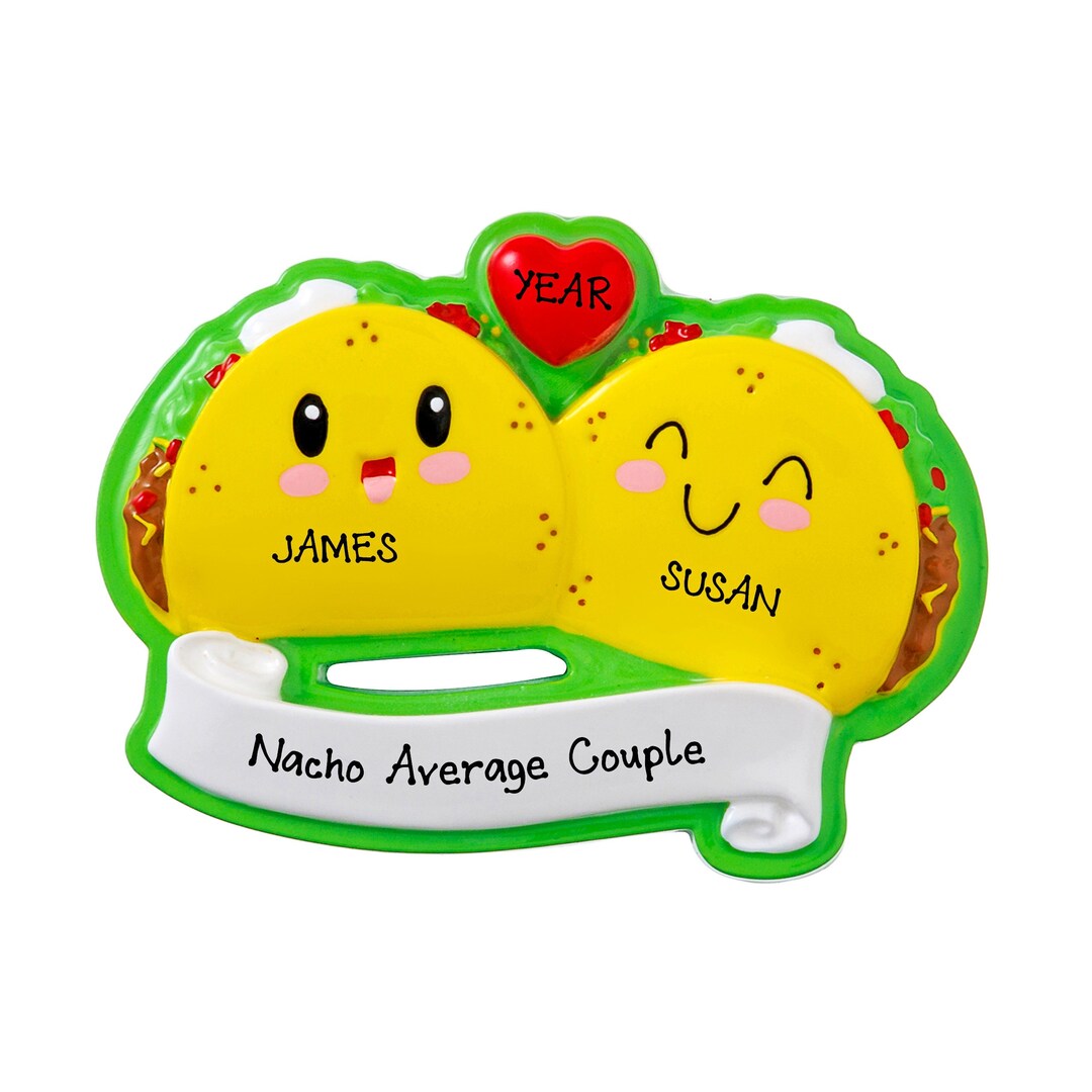 Taco Couple Christmas Ornament Personalized 2023 Taco Family of 2 ...