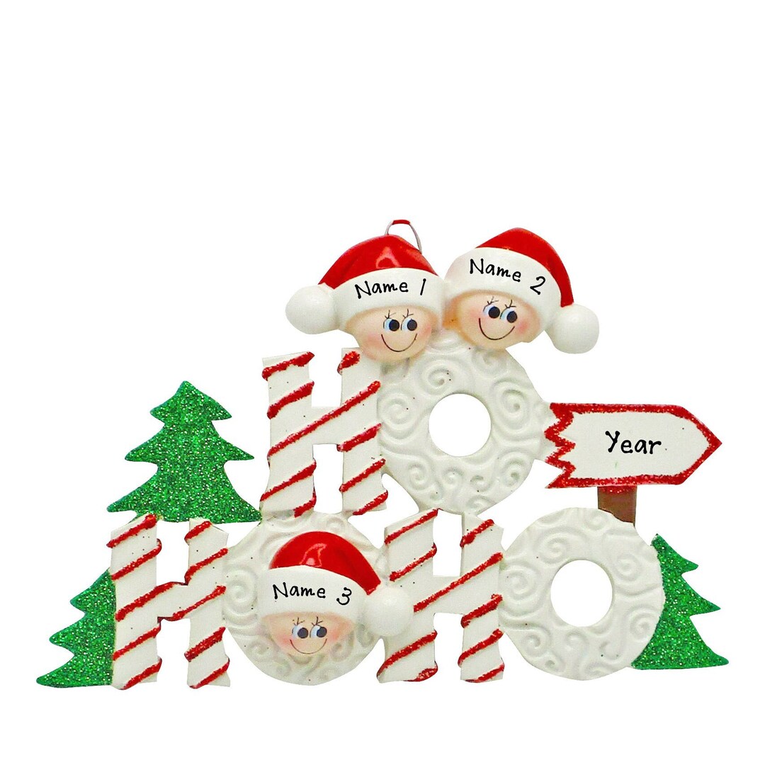 personalized-ho-ho-ho-family-of-3-christmas-ornament-personalized