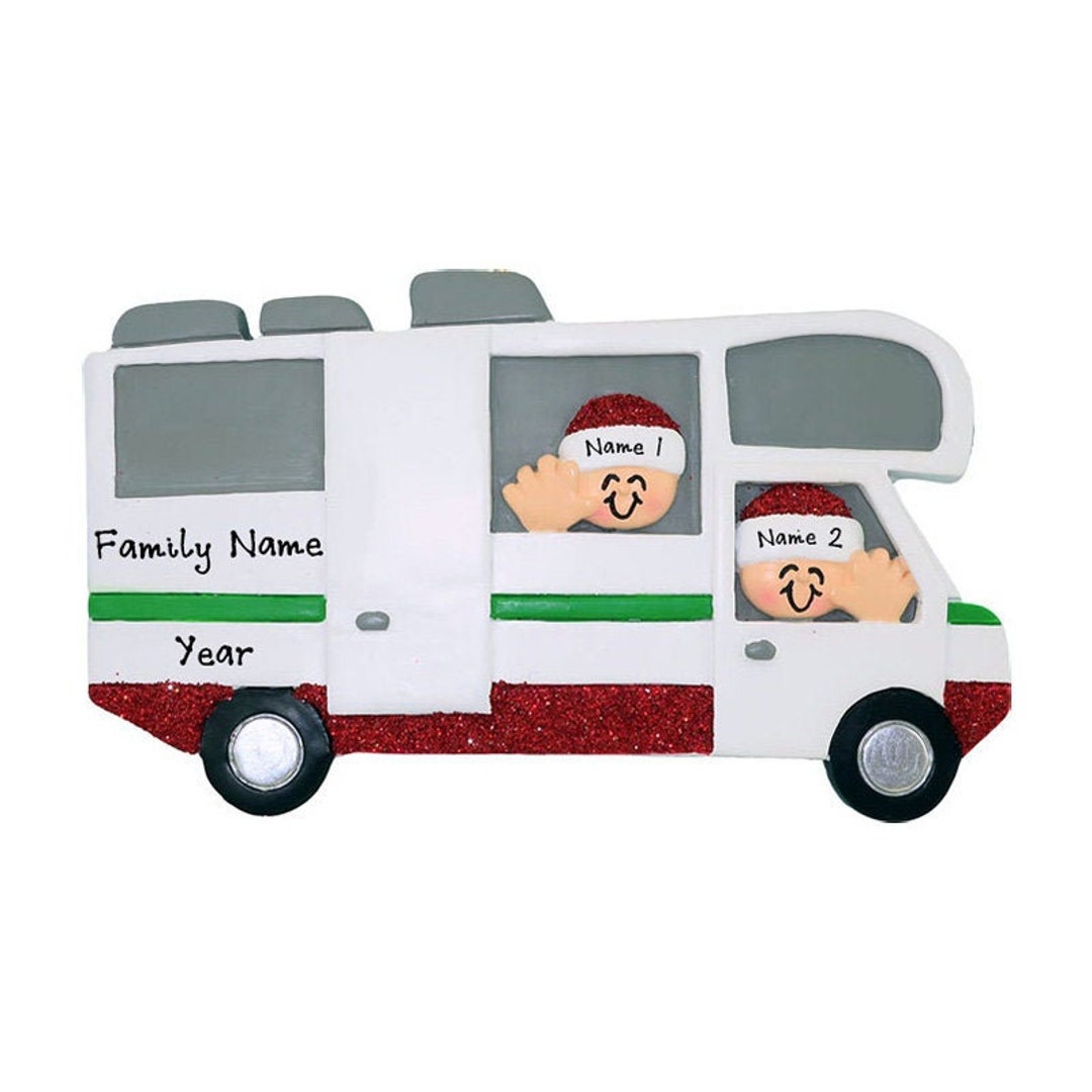 Personalized RV Ornament - Couple Camping Ornament - Camper Ornament ...