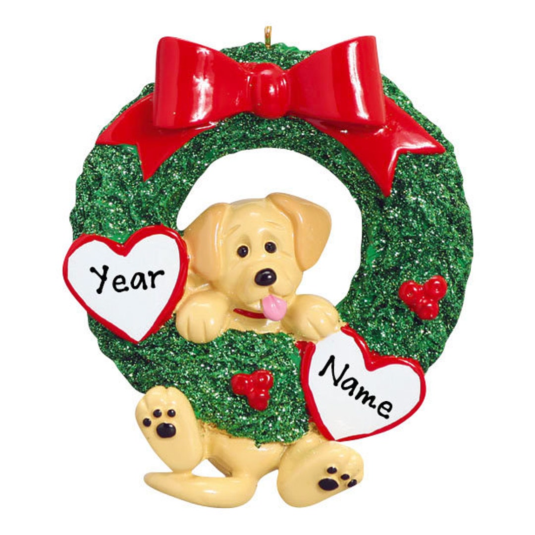 Yellow Labrador Retriever Personalized Christmas Ornament - Cute Yellow ...