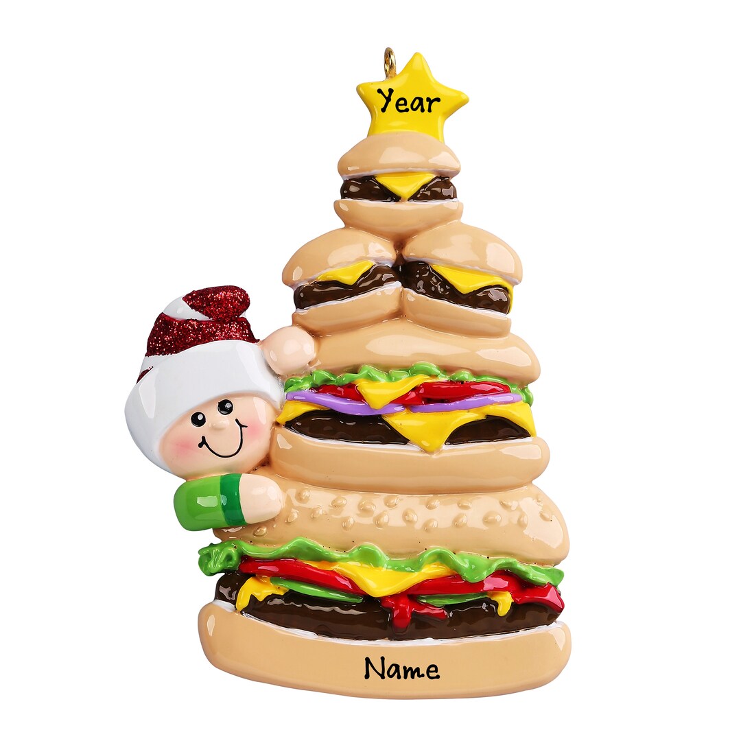 Cheeseburger Christmas Ornament - Hamburger Ornament Cheeseburger Lover ...