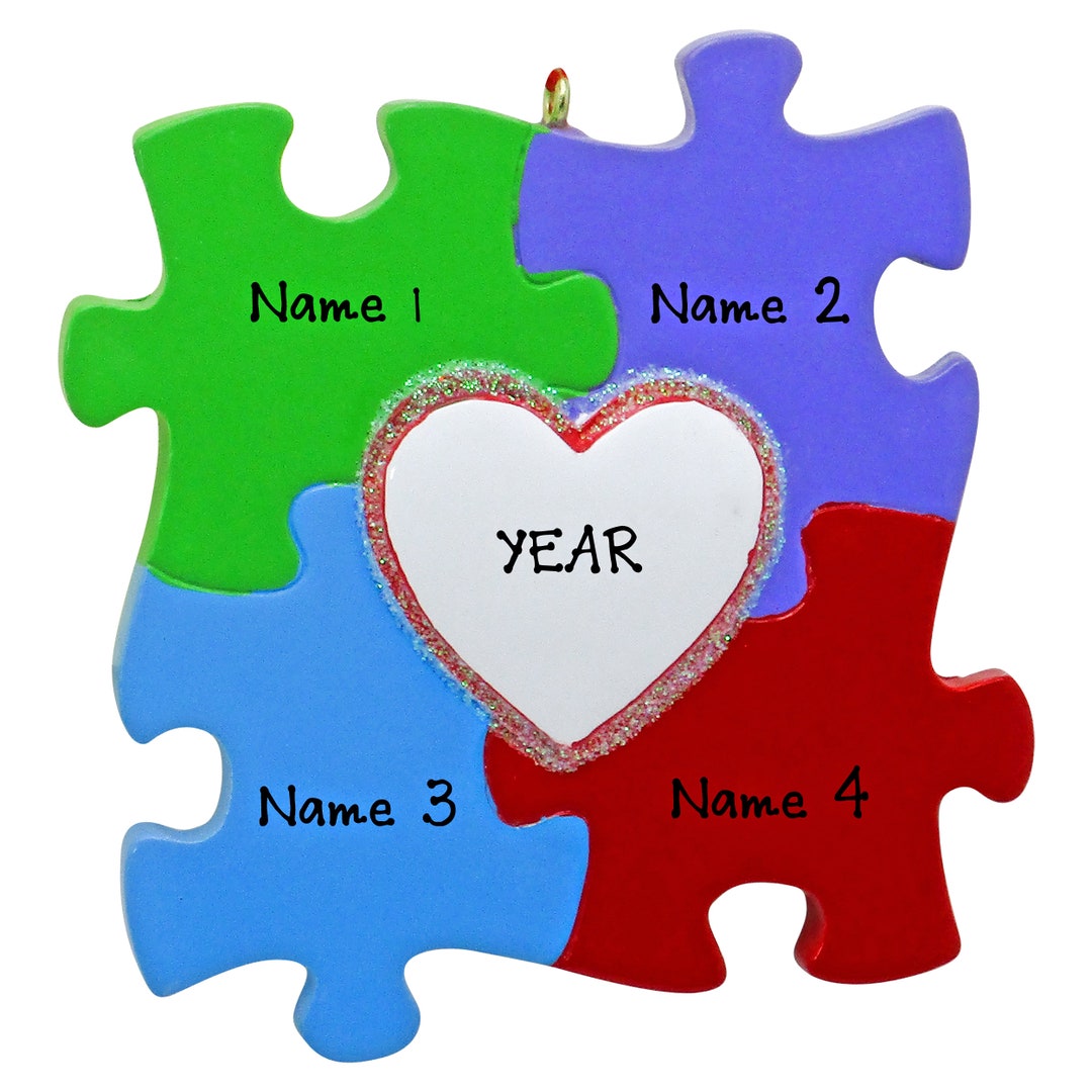 Autism Awareness Puzzle - Puzzle Pieces Ornament, Autism Acceptance ...