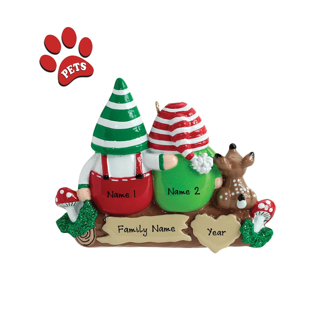 2026 Christmas Gnomes Couple - 2026 Couple Ornament - Idle Gnomes ...