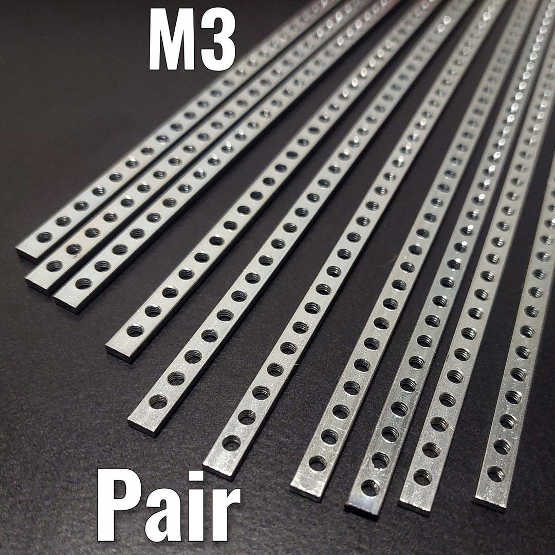 Pair of M3 Eurorack Threaded Strips, 40hp-196hp Insert / Any Length is ...
