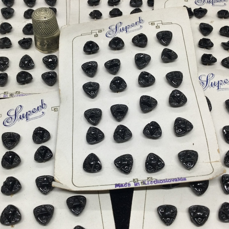 Antique Glass Buttons - Etsy