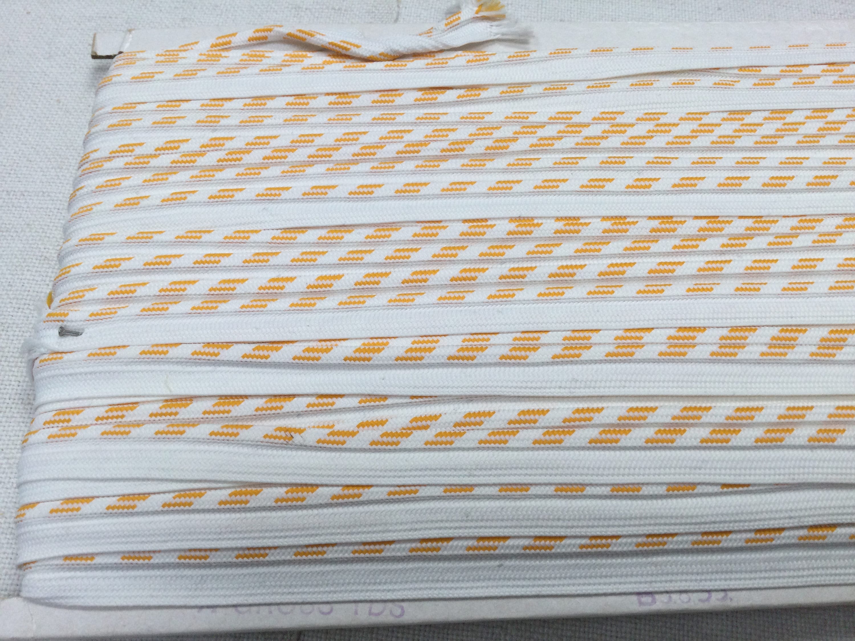32m of Piping, Edging, Fabric Border, Old, Yellow and White, Cotton ...