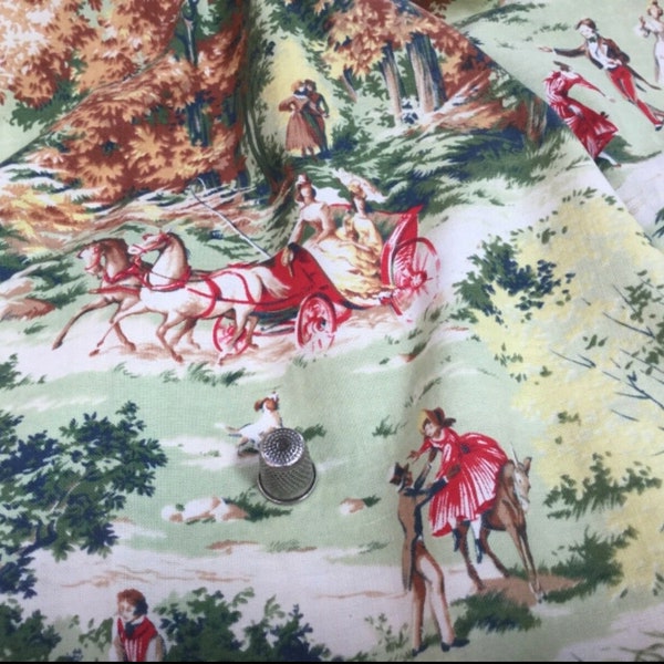 Pastoral Scene Fabric - Etsy
