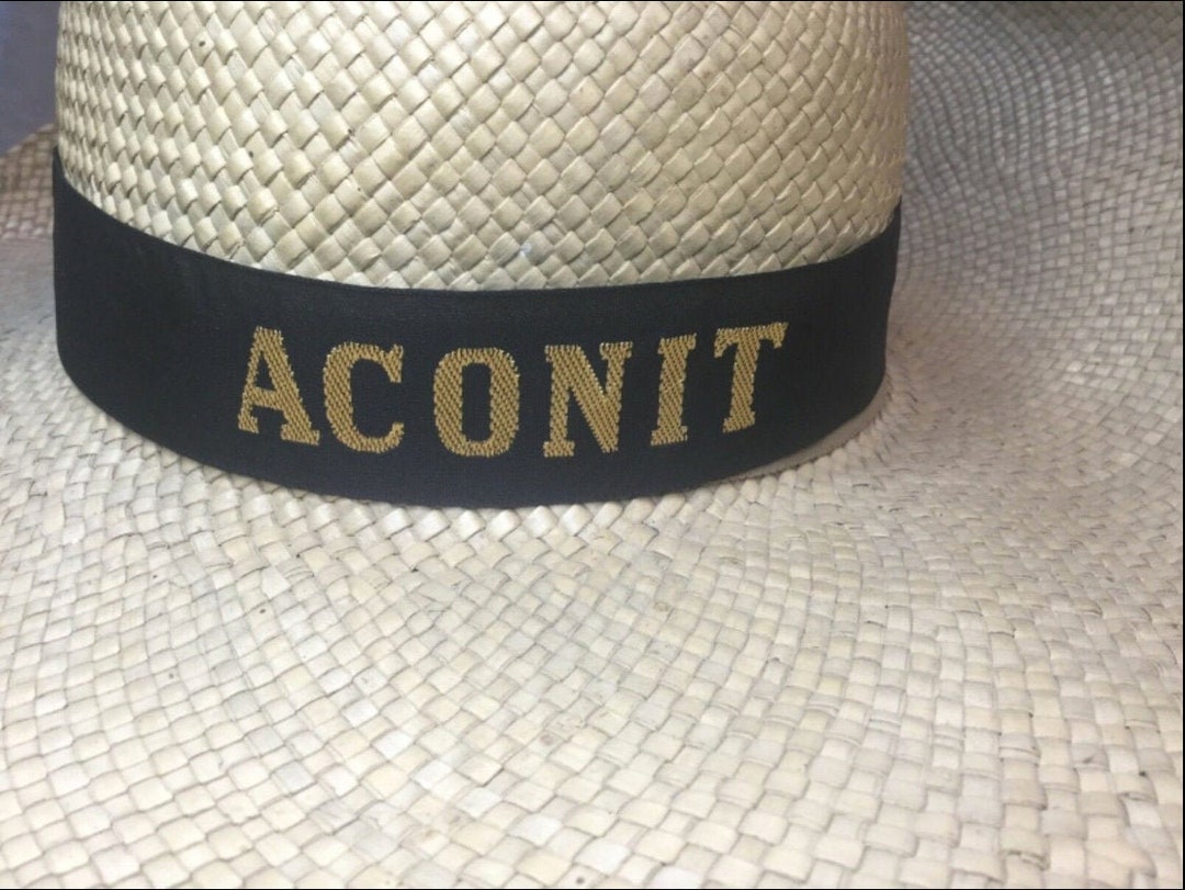 Ruban de bachi ancien, marine française. Vintage french navy cap tally ...