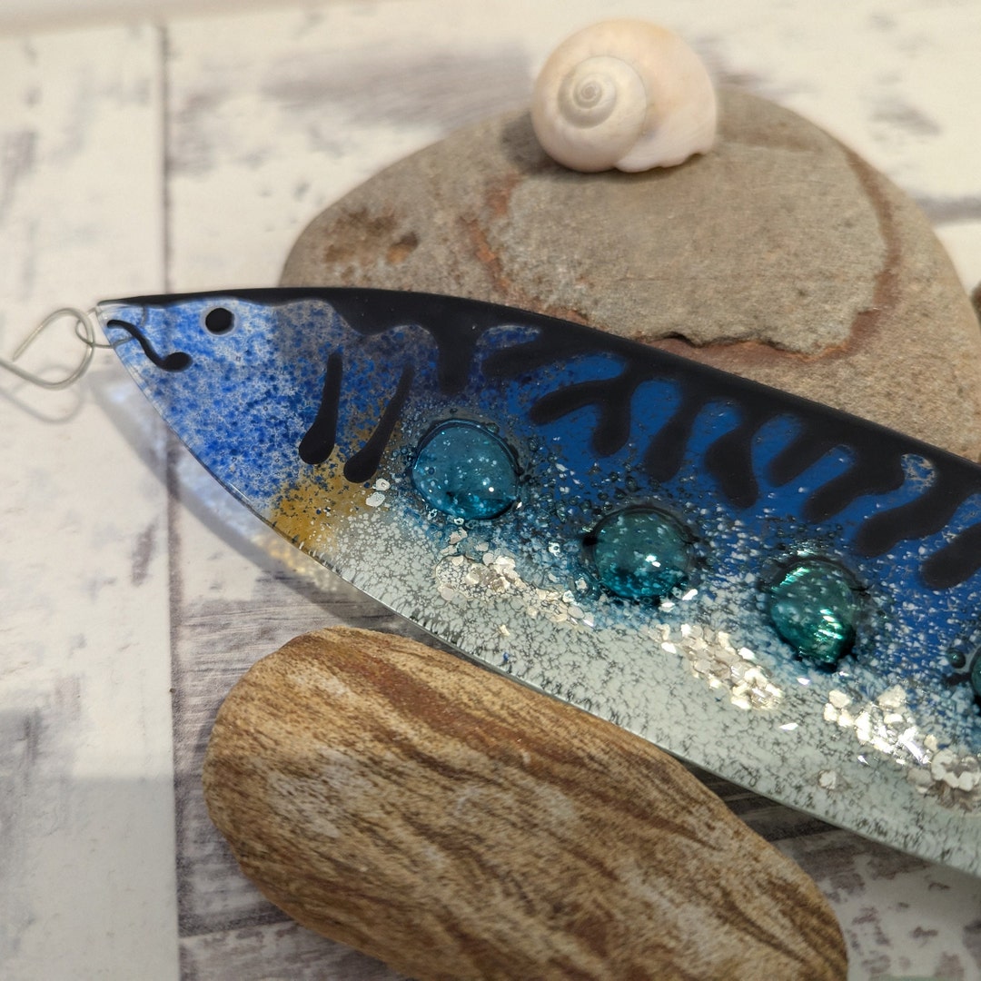 Turquoise Mackerel Hanging, Glass Fish, Sea Fishing, Fisherman's Window ...