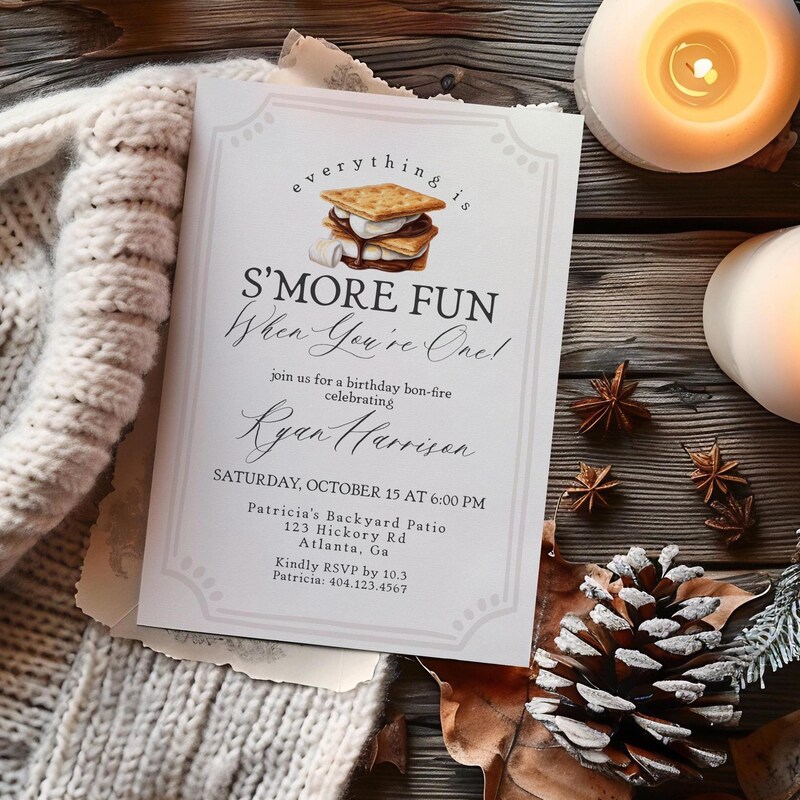 Smores Invitation - Etsy
