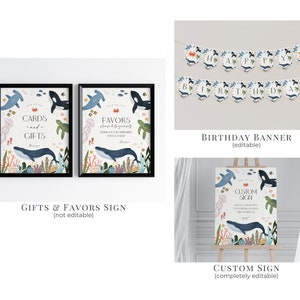 One-der the Sea First Birthday Bundle Template, Under the Sea 1st ...