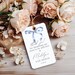 Blue Bow Baby Shower Favor Tags Printable Template, Fancy Coquette Bow ...