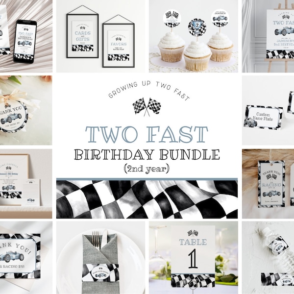 Two Fast Birthday - Etsy