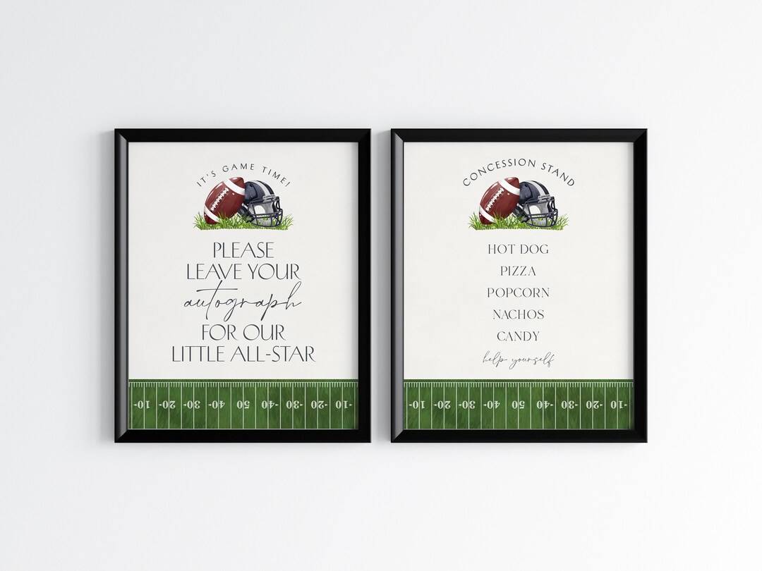 Football Concession Stand and Autograph My Football Sign, Little All ...