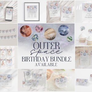 Outer Space Editable Table Numbers Printable Template, Planets Baby ...