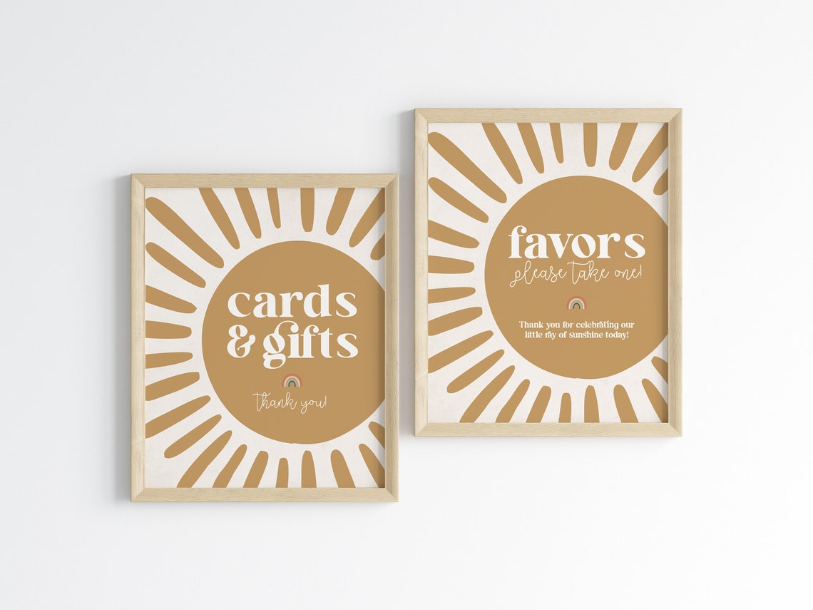 You Are My Sunshine Cards and Gifts Sign and Favors Sign Printable ...