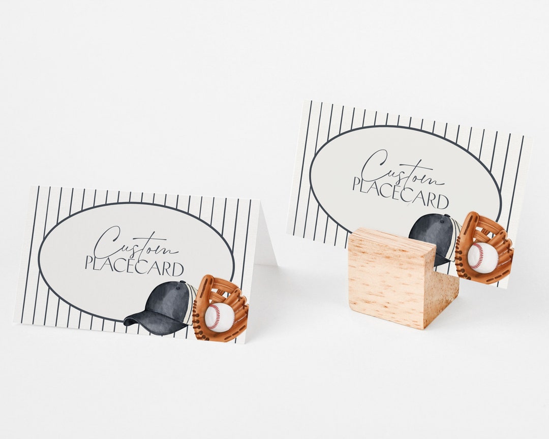 Baseball Banquet Place Cards Printable Template, Little Rookie Theme ...