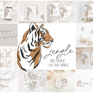 Jungle Siberian Tiger Birthday Party Banner Printable Decor, First ...