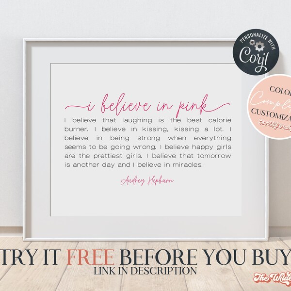 Believe in Pink - Etsy