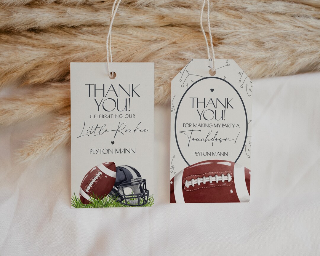 Football Favor Tags Printable Template, Little All-star Theme Birthday ...
