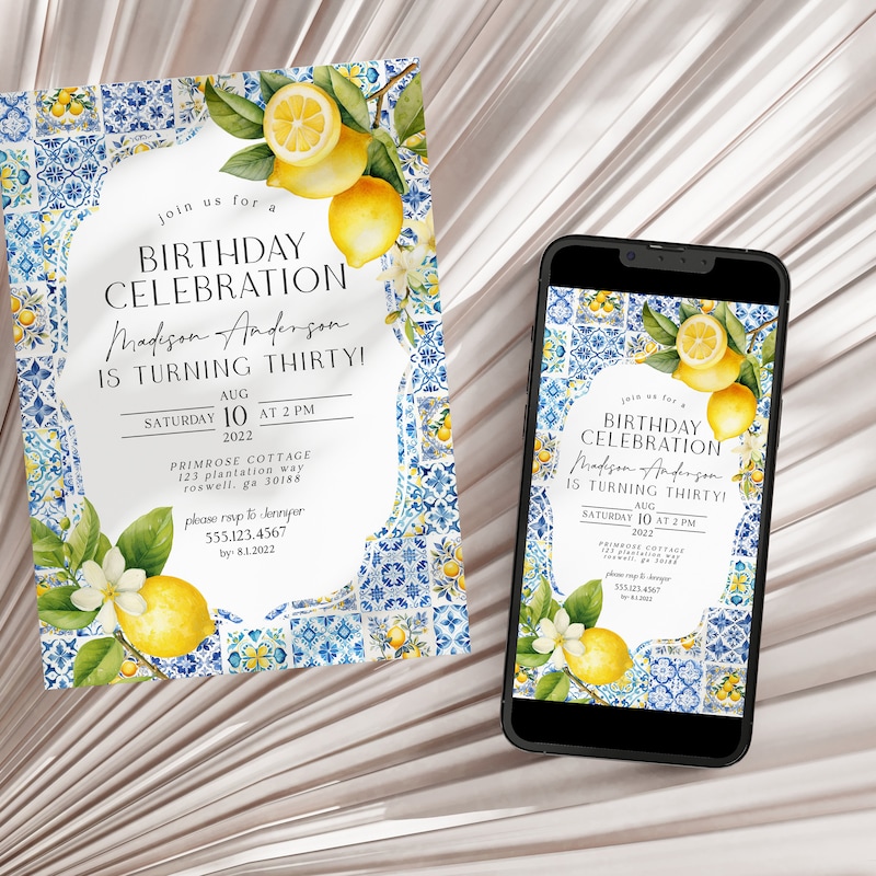 Tuscan Theme Party Invite - Etsy