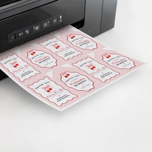 Cherry Sweet Favor Tags Printable Template, Cherry on Top Theme Spring ...