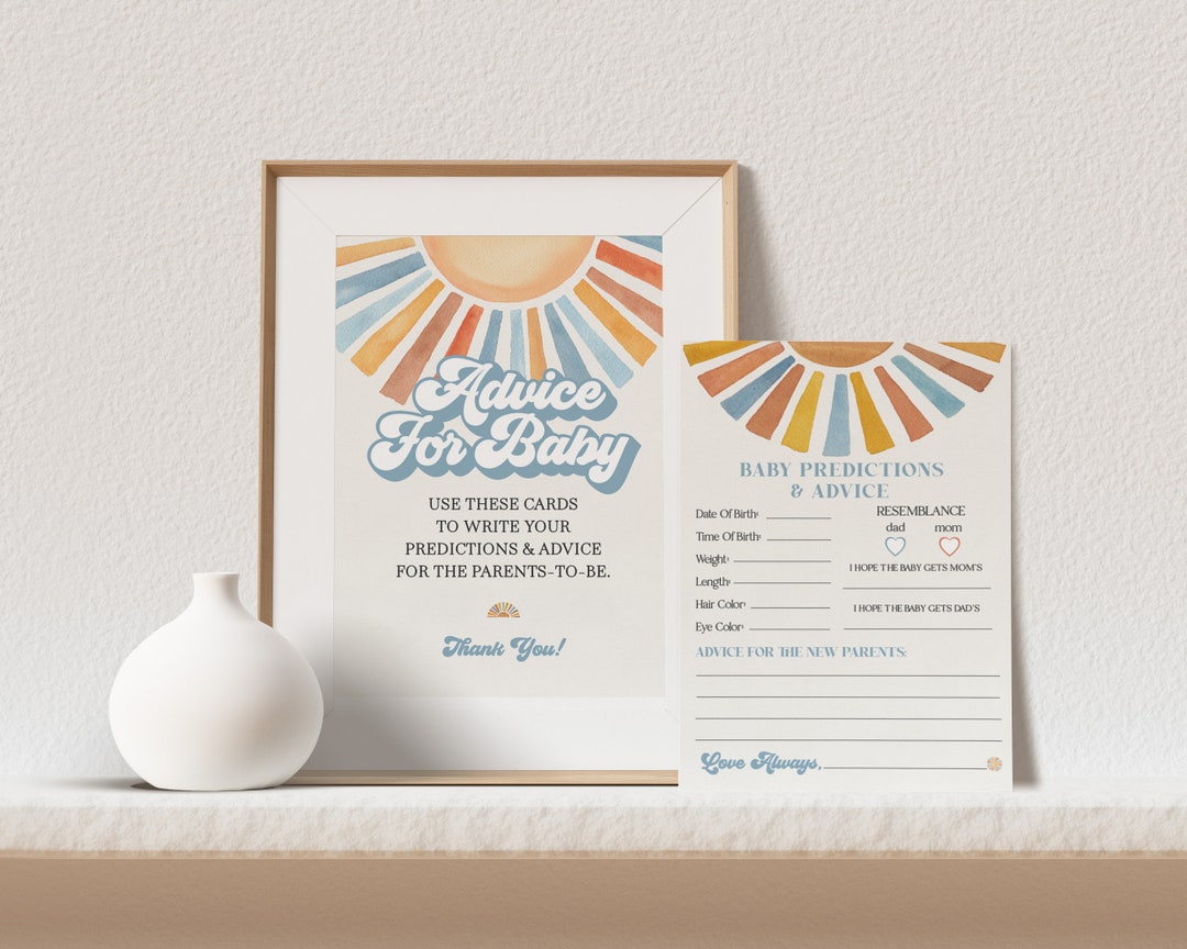 Here Comes the Son Advice for Baby Cards Printable Template, Sunshine ...