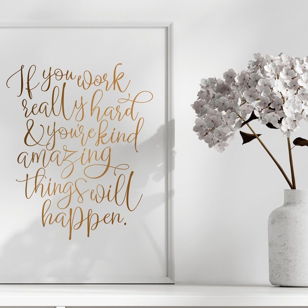 Work Really Hard - Etsy